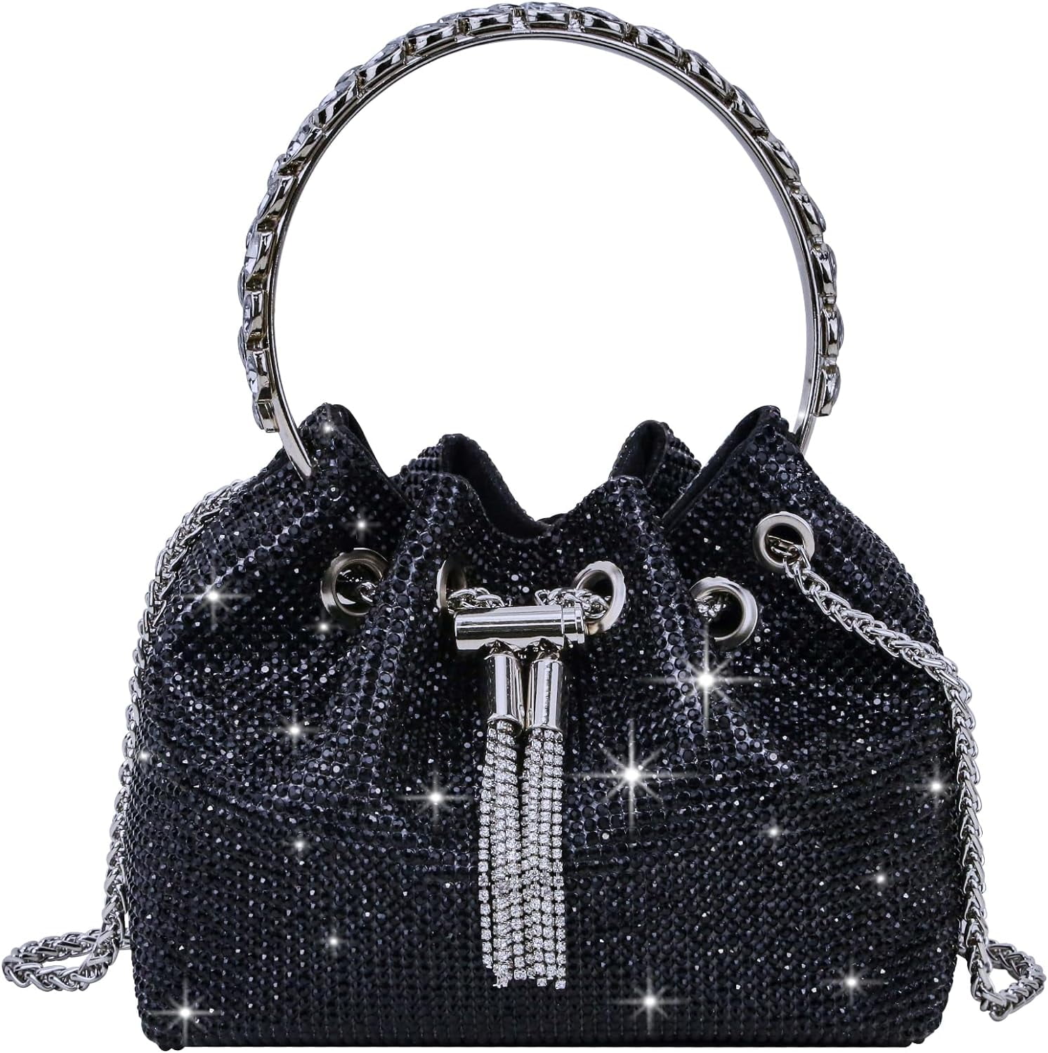 Upgrade Rhinestone Evening Bag Bling Purse Sparkly Diamond Silver ...