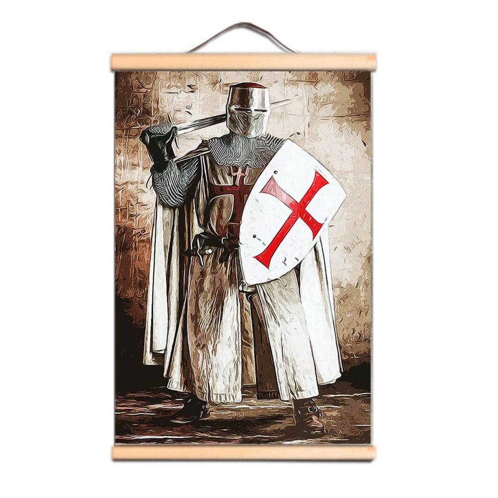 Upgrade Your Room Wall Decor with This Armor Warrior Canvas Scroll ...