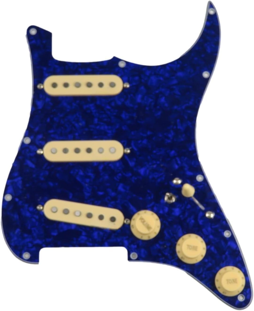 Upgrade SSS Prewired Guitar Strat Pickguard Set Alnico V Single Coil ...