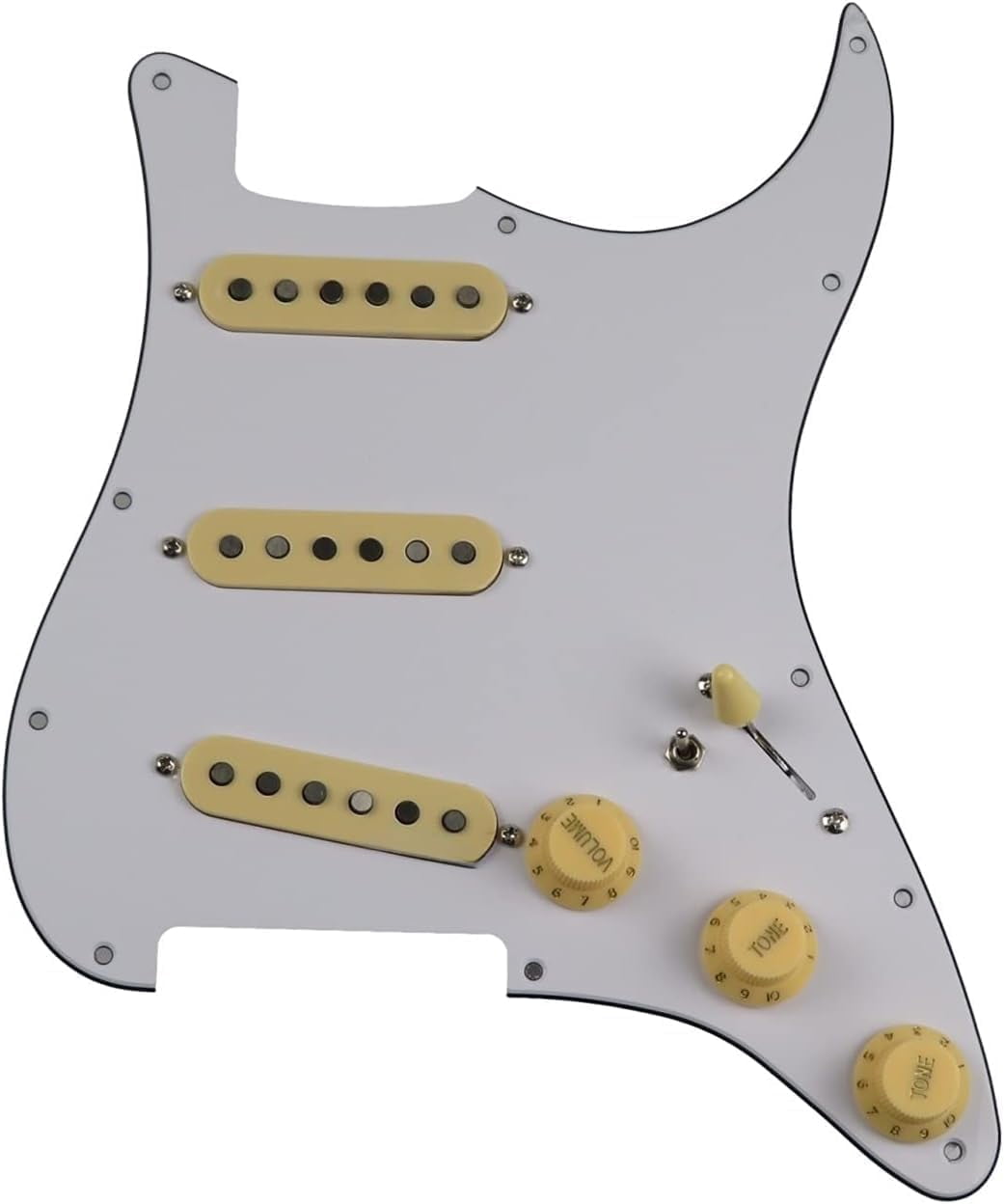 Upgrade SSS Prewired Guitar Strat Pickguard Set Alnico V Single Coil ...