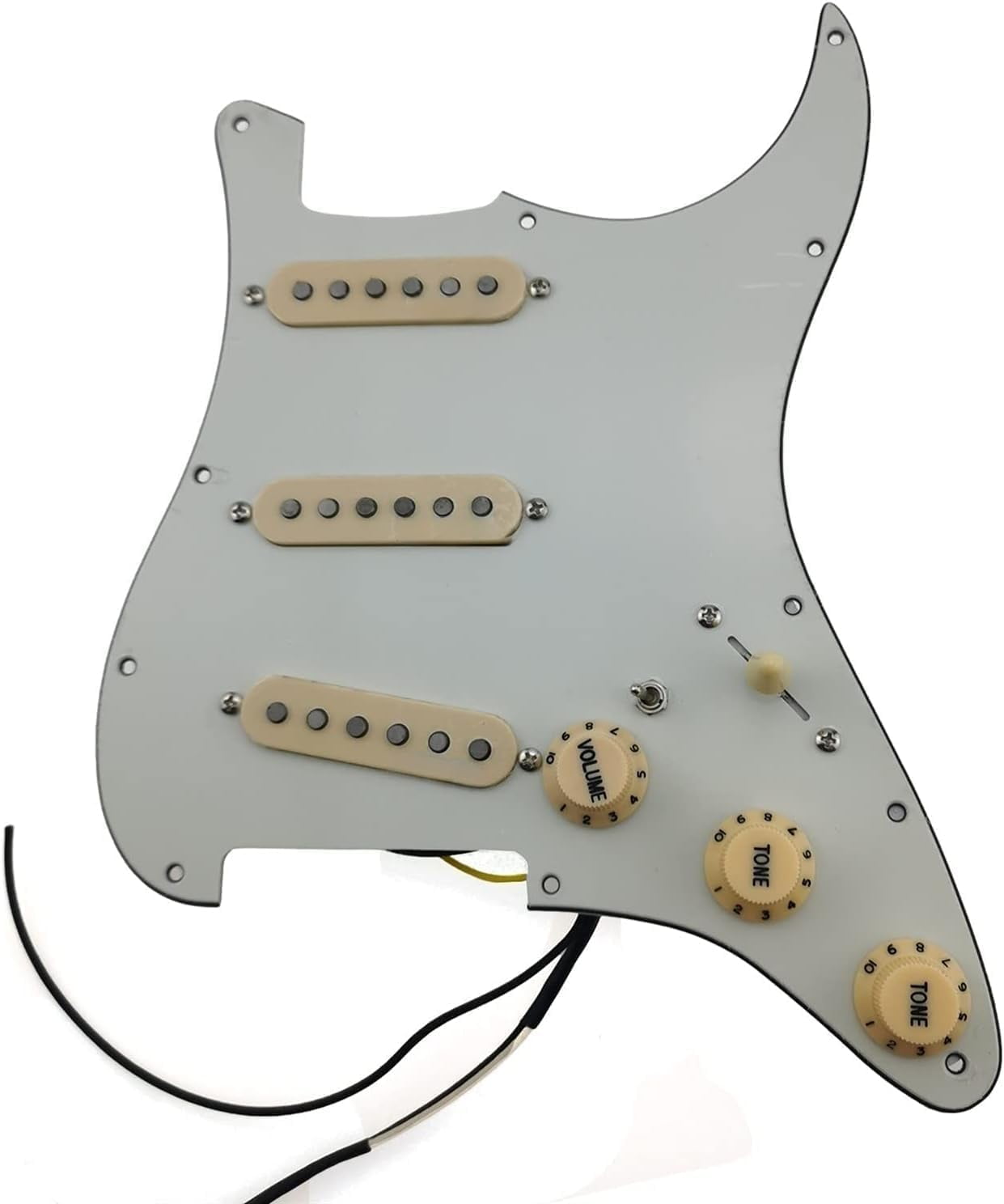 Upgrade SSS Prewired Guitar Strat Pickguard Set Alnico V Single Coil ...