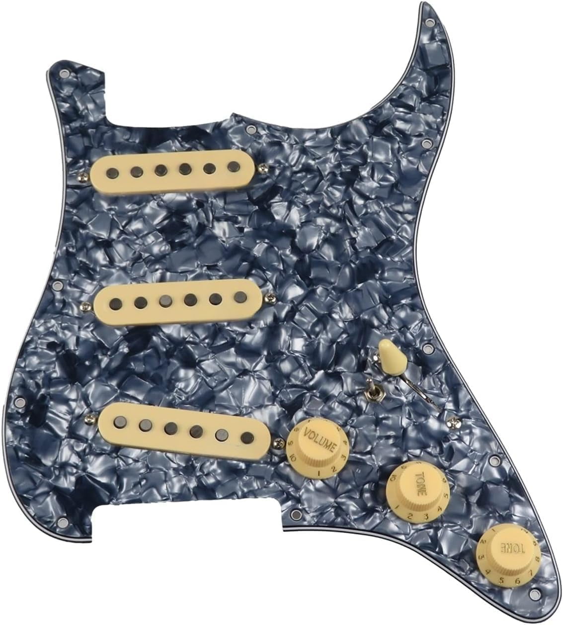 Upgrade SSS Prewired Guitar Strat Pickguard Set Alnico V Single Coil ...