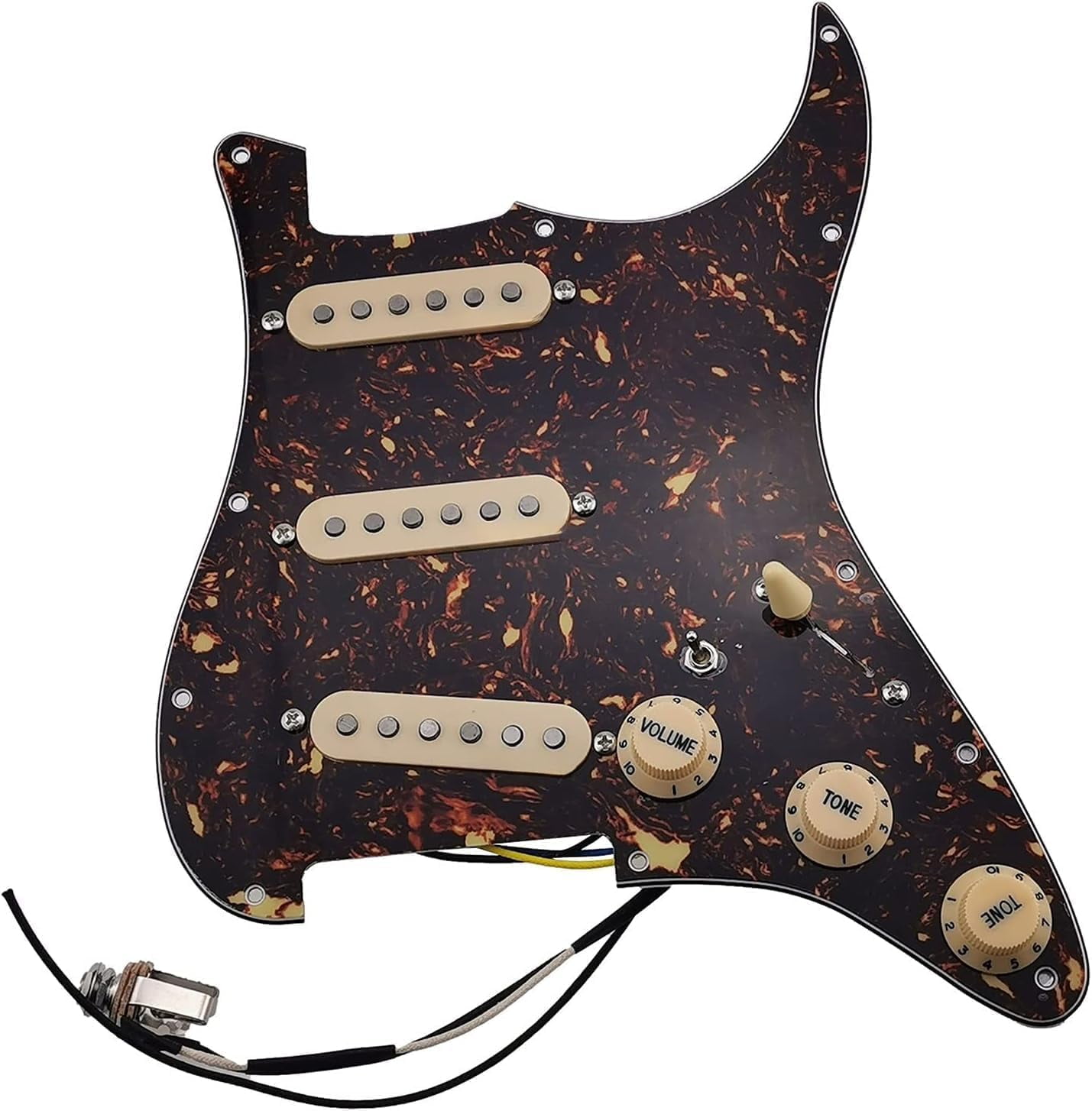 Upgrade SSS Prewired Guitar Strat Pickguard Set Alnico V Single Coil ...