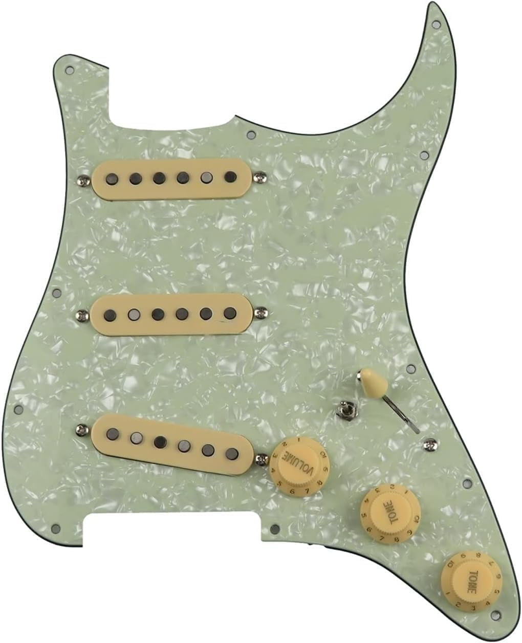 Upgrade SSS Prewired Guitar Strat Pickguard Set Alnico V Single Coil ...