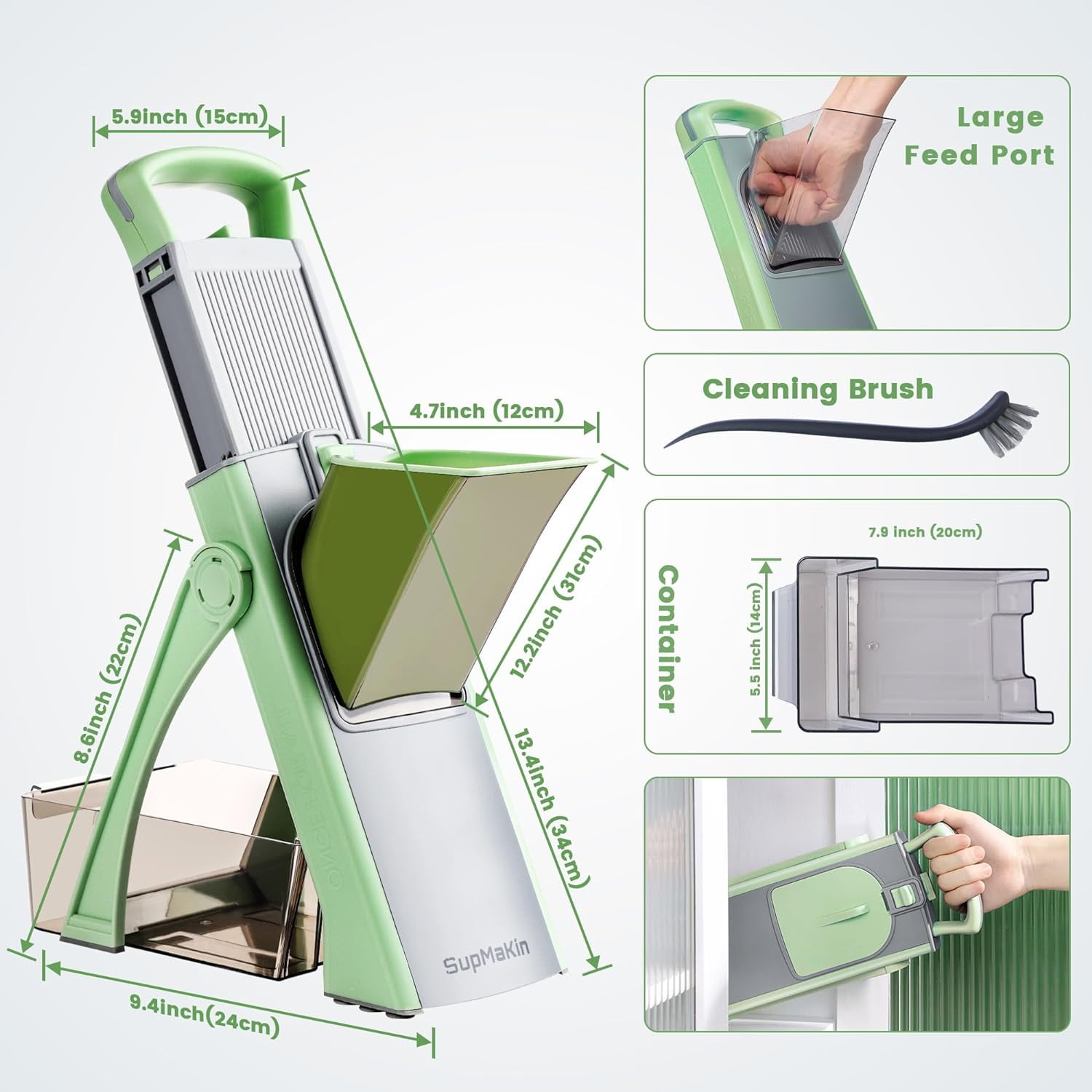 Upgrade Safe Mandoline Slicer and Vegetable Chopper, Adjustable ...