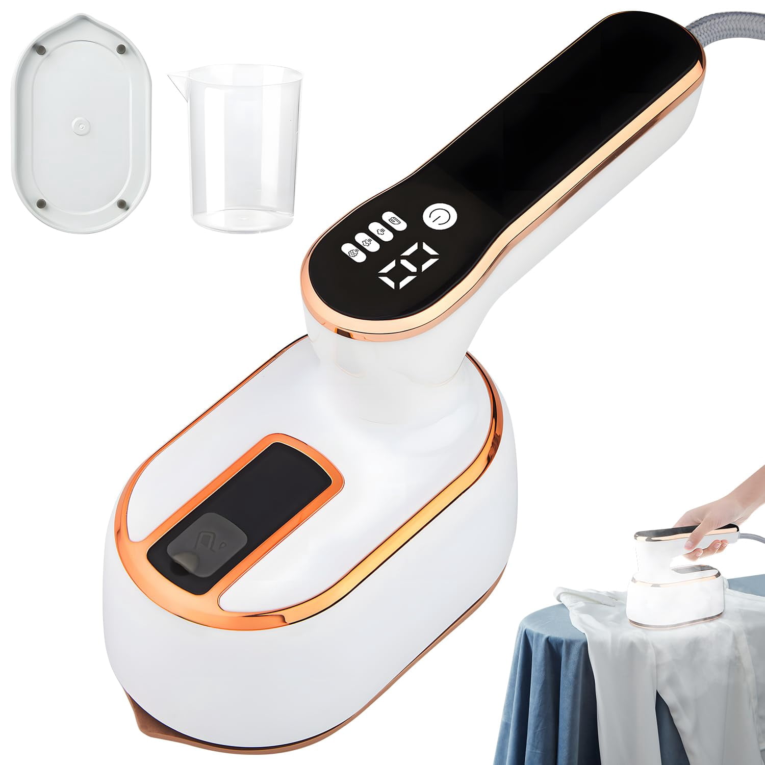 Upgrade Saker plus Steam Iron, 3 Steam Levels Clothes Steamer, 2-In-1 ...