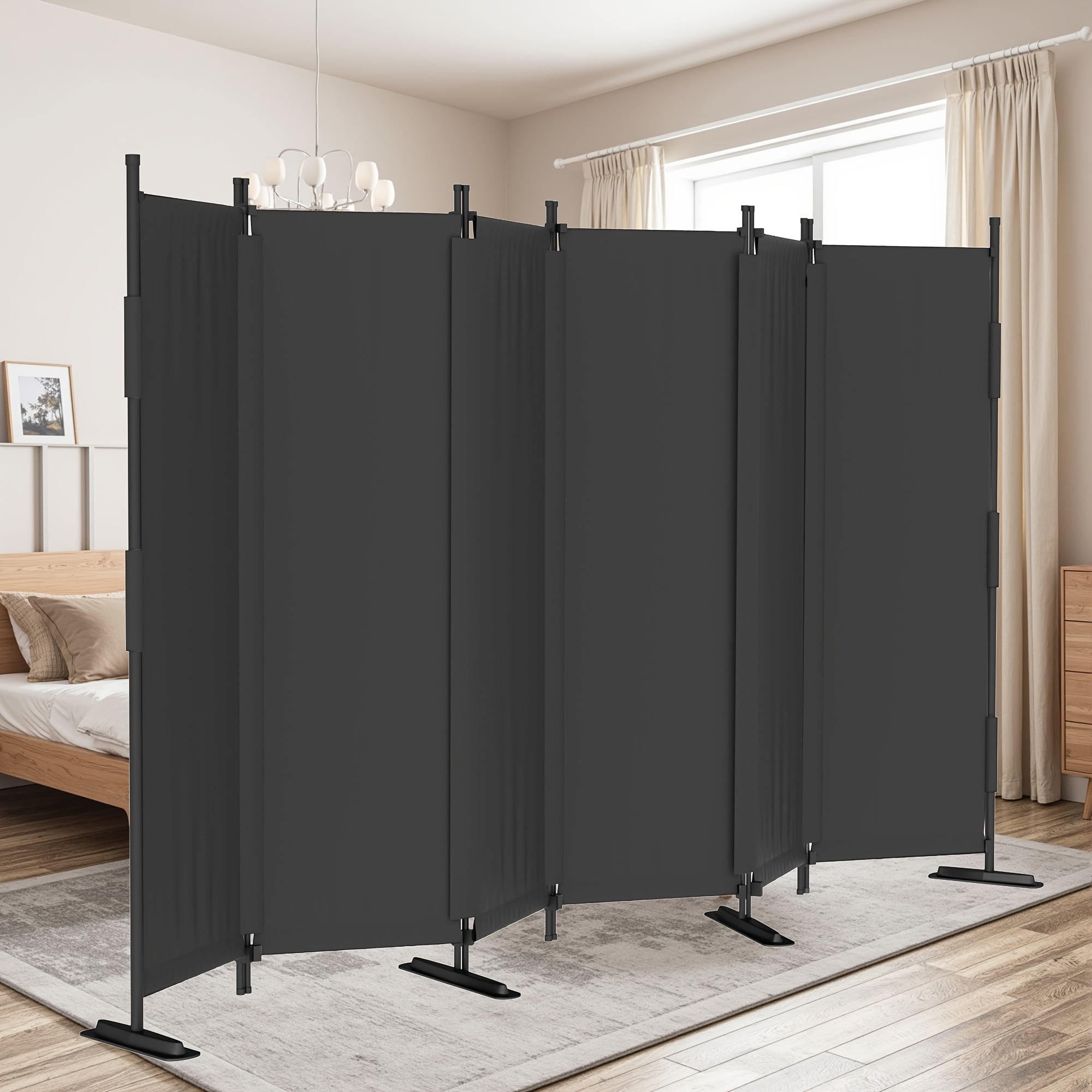 Upgrade Seamless Room Divider 6 Panel Folding Privacy Screens 132 ...