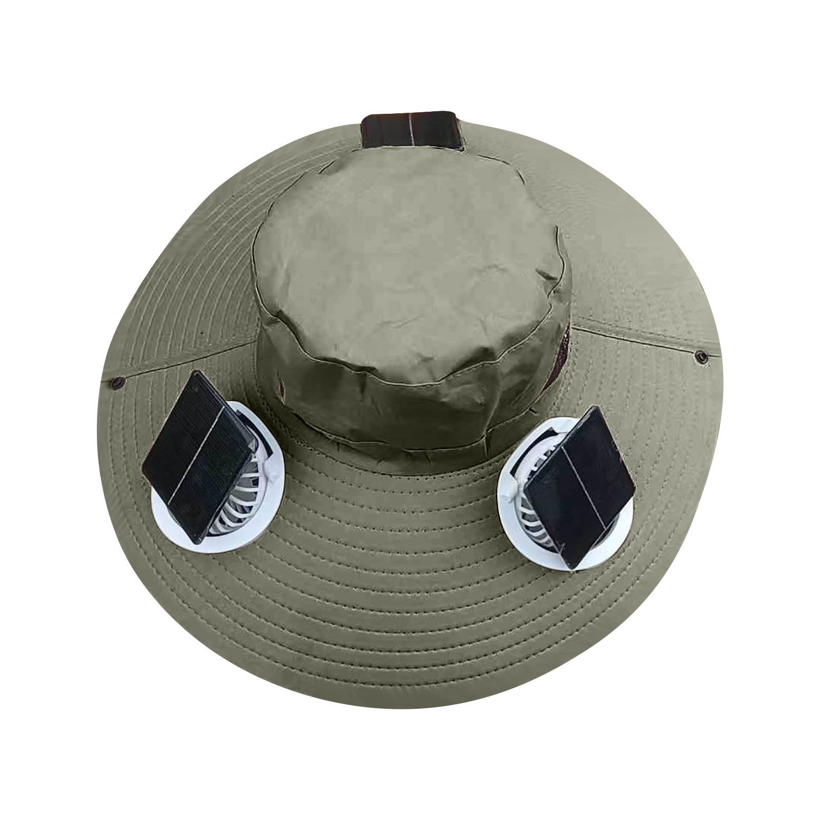 Upgrade Solar Fan Hat Outdoor, Wide Brim Sun Hat with 3 Solar Fans ...