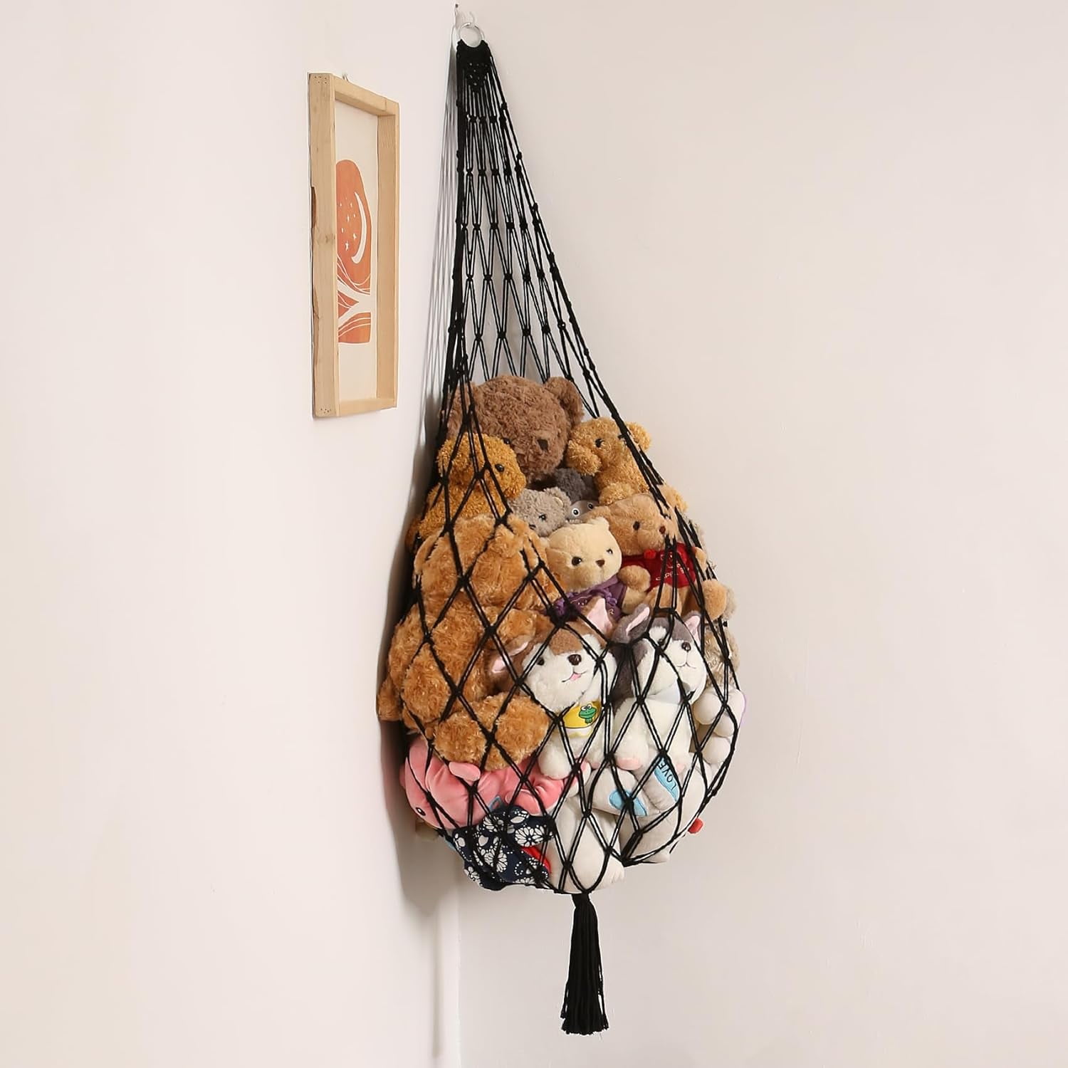 Upgrade Stuffed Aanimal Storage Organizers Toy Hammock Corner Hanging ...