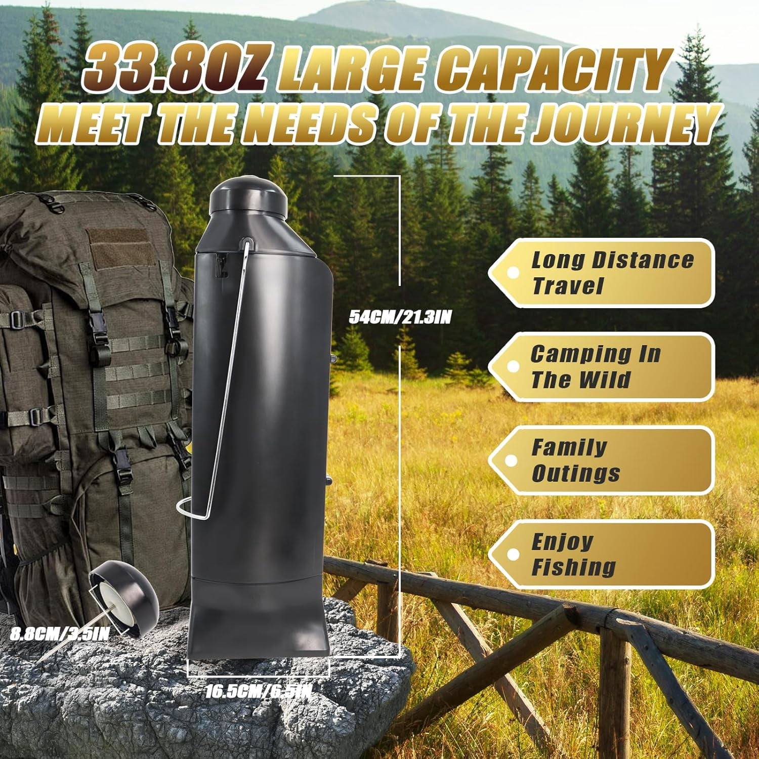 Upgrade Sun Kettle XL for Camping, Portable Solar Water Distiller Water ...