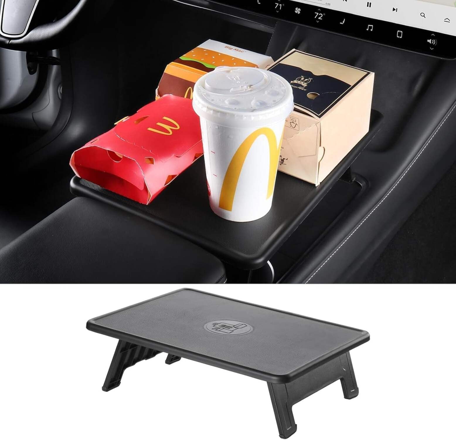 Upgrade Tesla Model 3/Y Table Tray, Foldable Center Console Car Food ...