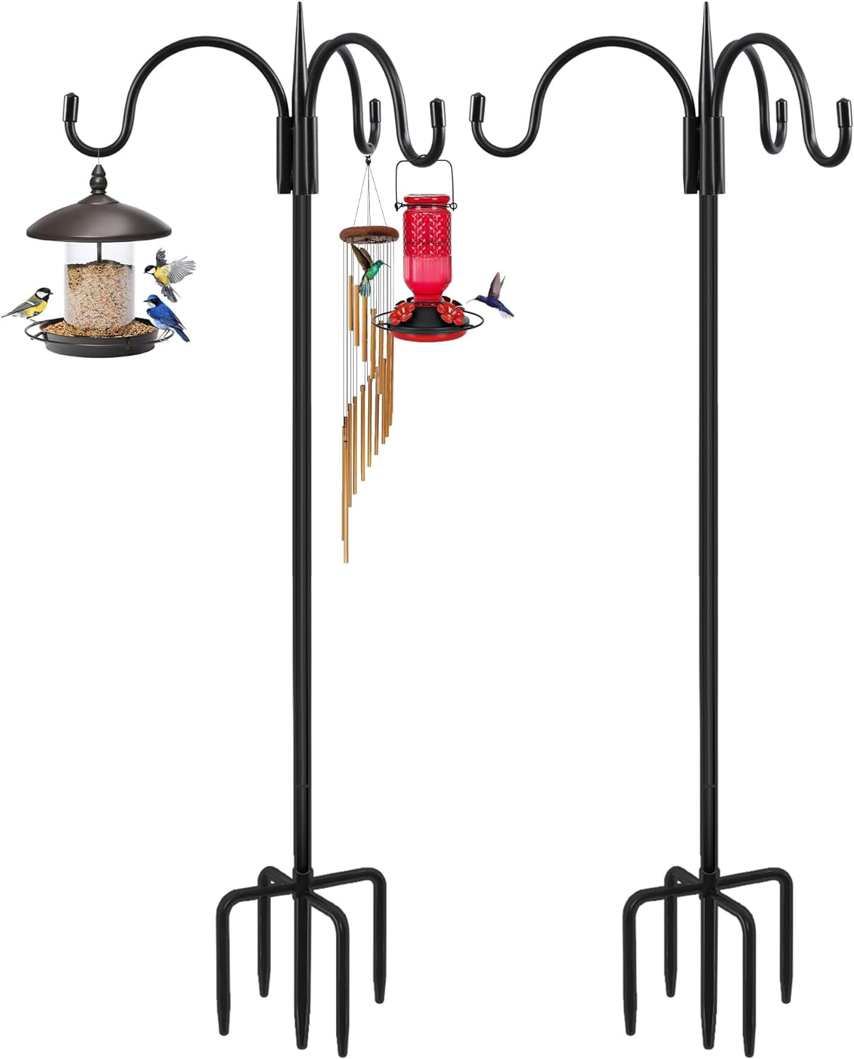 [Upgrade Version 92 Inch Three Shepherd Hooks for Outdoor,Bird Feeder ...