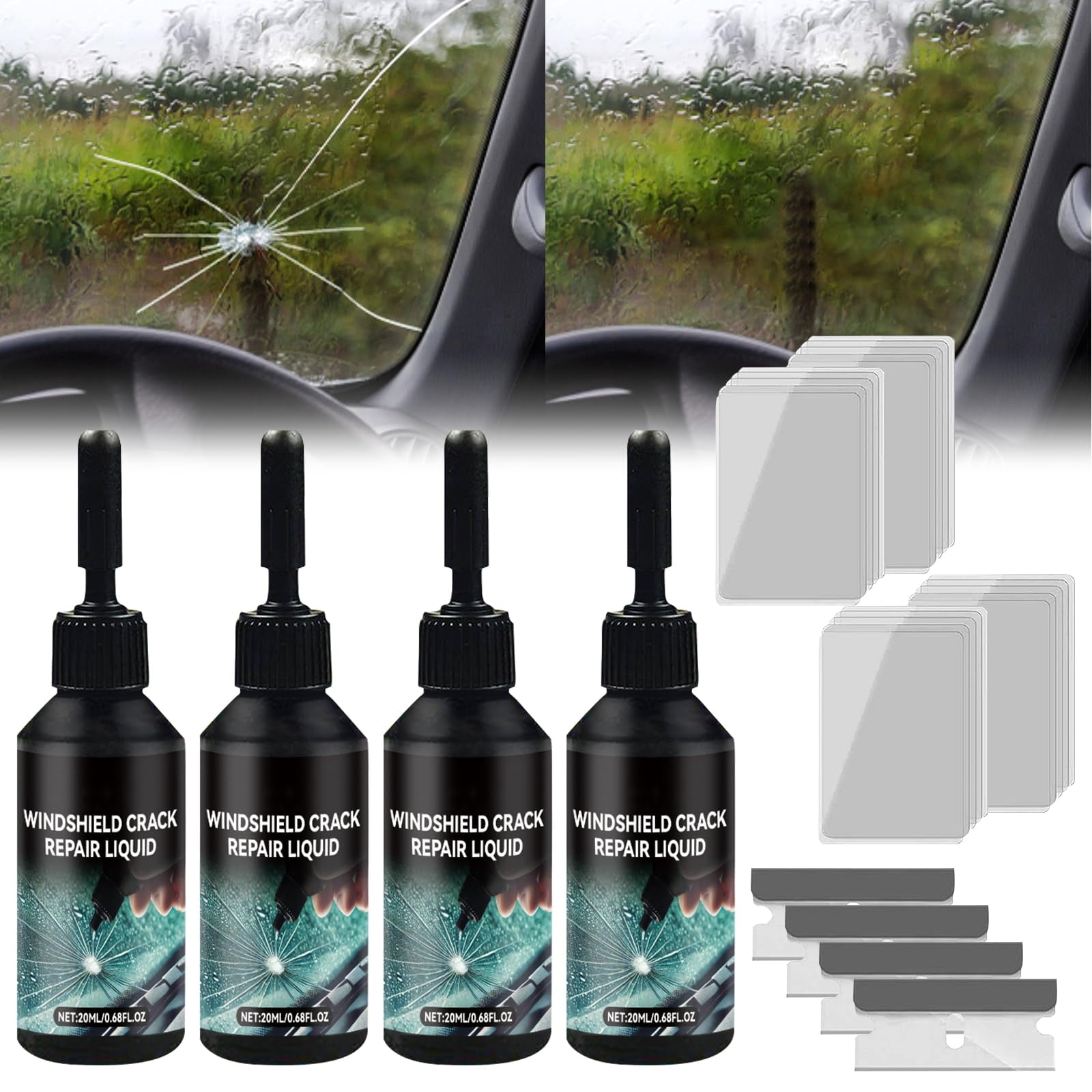 Upgrade Windshield Crack Repair Kit,Car Windshield Crack Repair Fluid ...