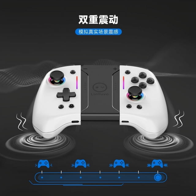 Upgrade Wireless Controller for Switch/OLED Console RGB Light Vibration ...