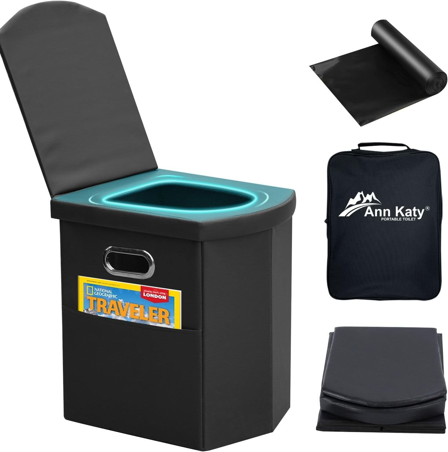 XL Portable Toilet for Adults, Extra Large Portable Travel Floding ...