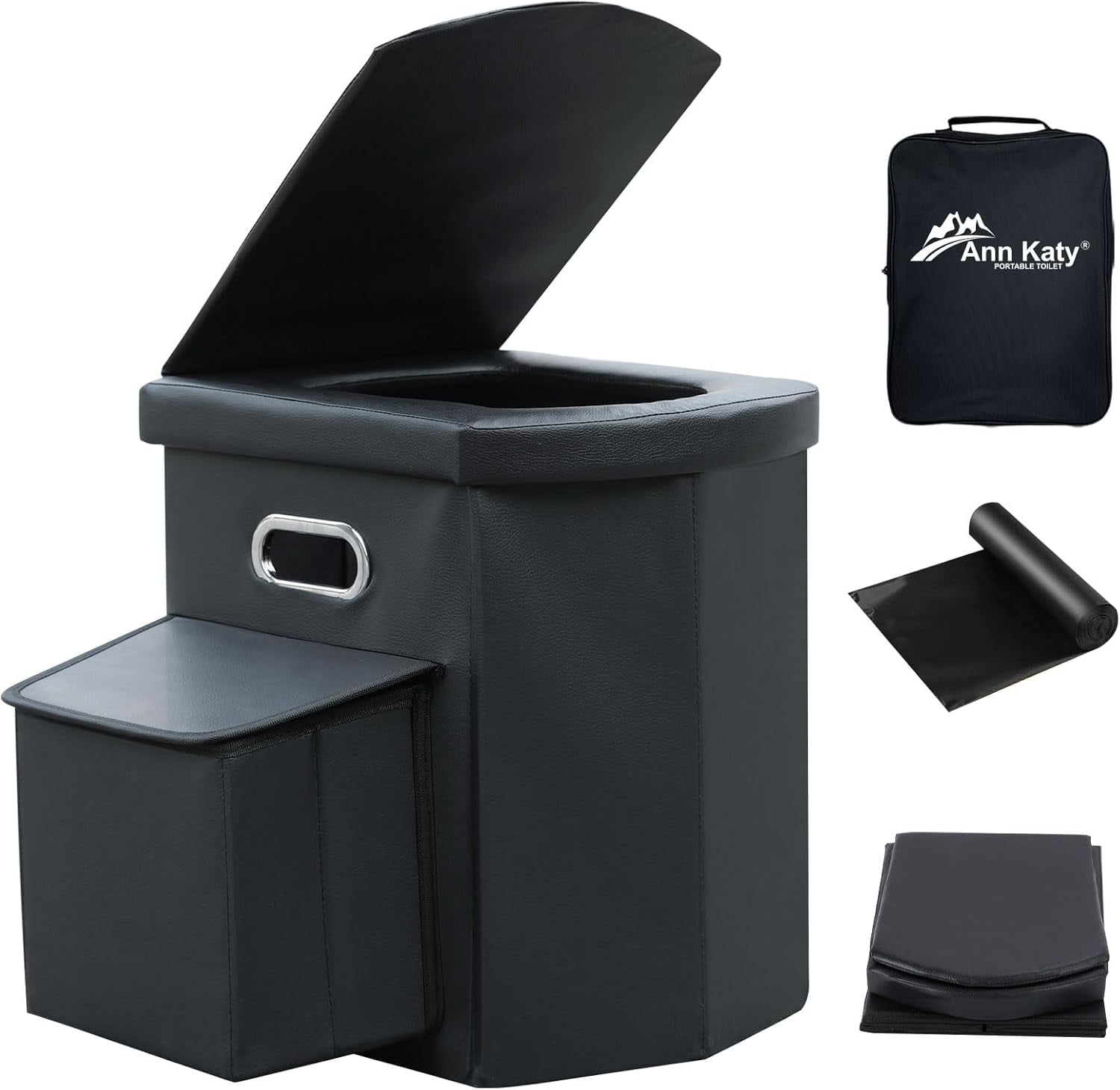 Upgrade XL Portable Toilet for Adults, Extra Large Portable Travel ...