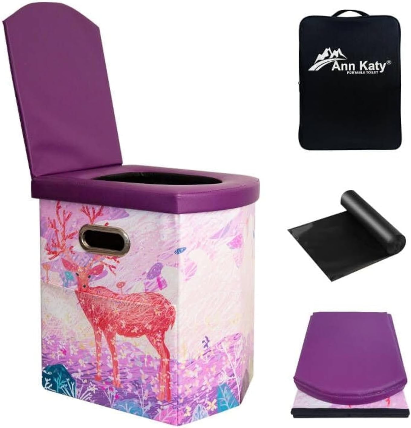 Upgrade XL Portable Toilet for Adults, Extra Large Portable Travel ...