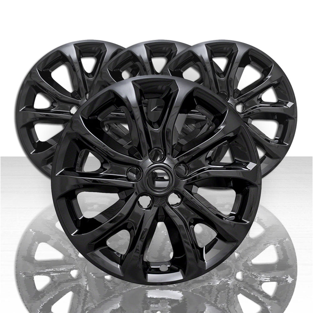Upgrade Your Auto 17in Wheel Covers Plastic Gloss, Black, 4 Pack ...