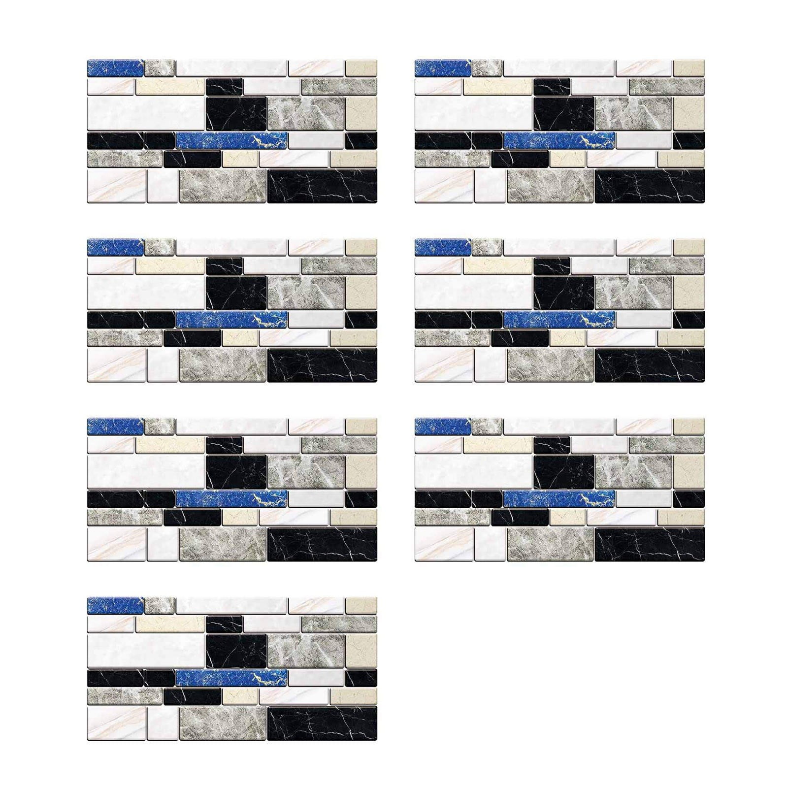 Upgrade Your Home 3D Blue Stain-Proof Peel & Stick Tile Decals - High ...