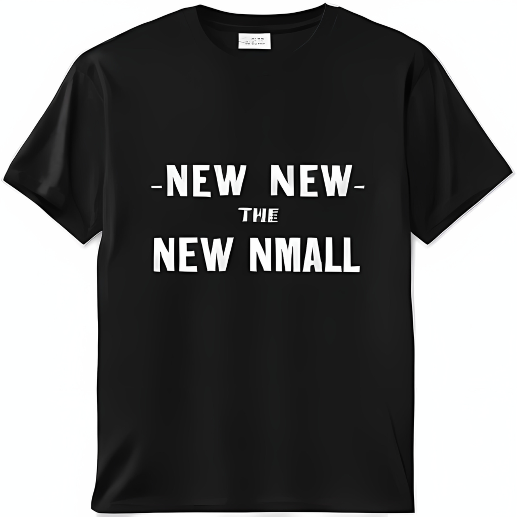 Upgrade Your Style with THE NEW MALL Black T-Shirt Bold Chest Graphic ...