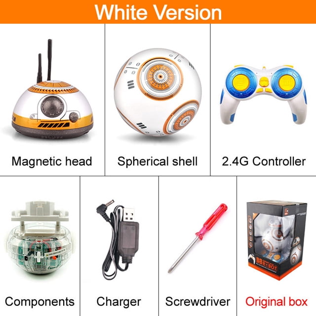 Upgrade intelligent rc bb8 robot with music sound action figure rc car ...