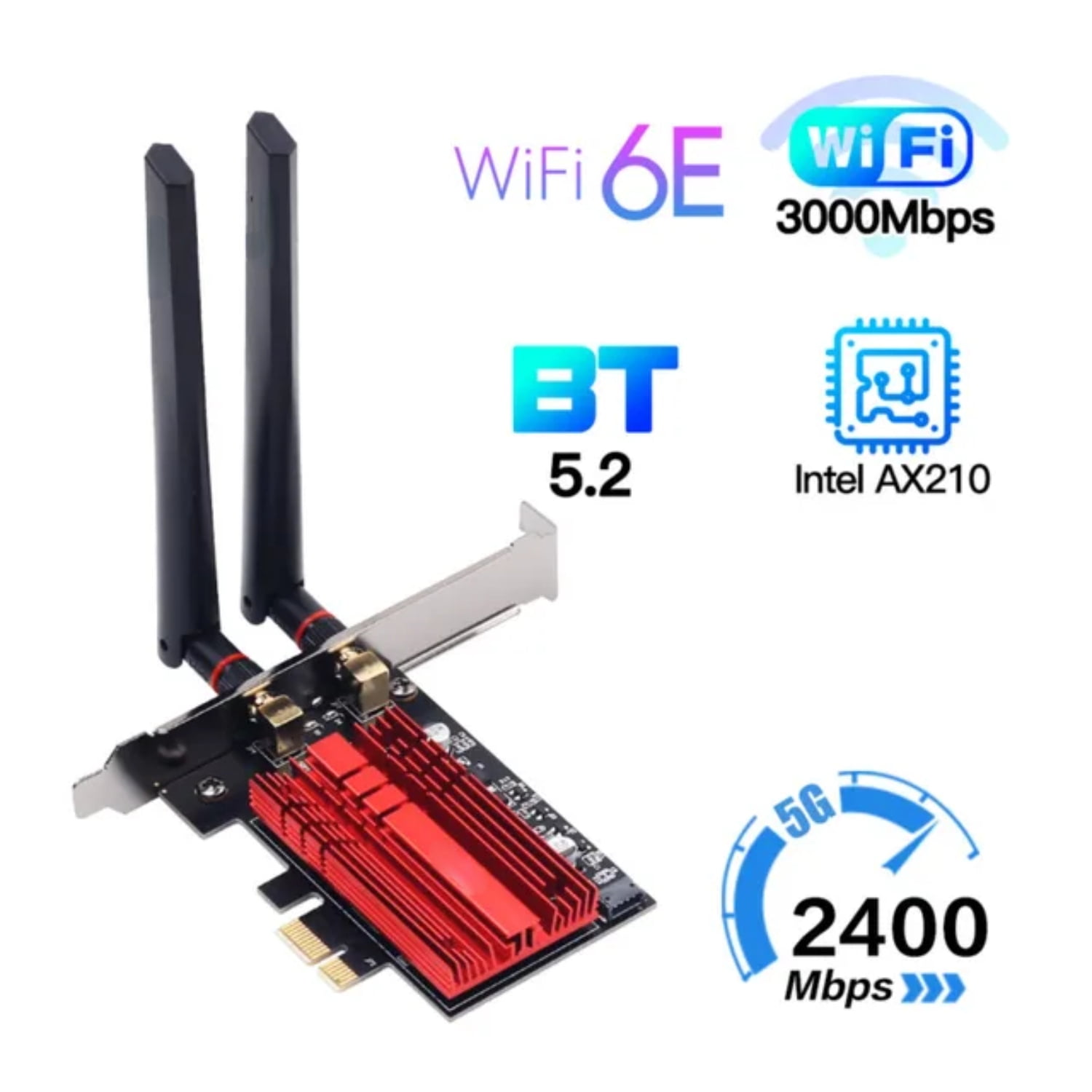 Upgrade your network with the lightning-fast 3000Mbps Wi-Fi 6E AX210 ...