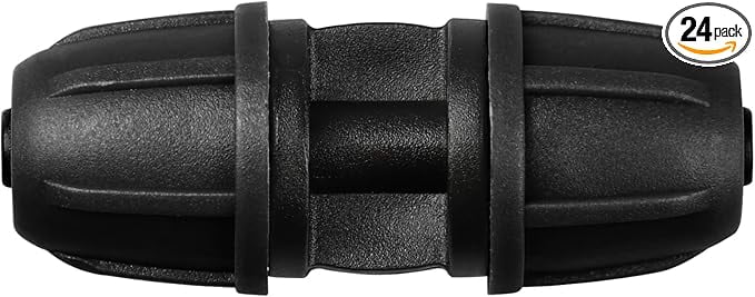 Upgraded 1/4" Drip Irrigation Coupling Fittings：24 Pieces Leak Free ...