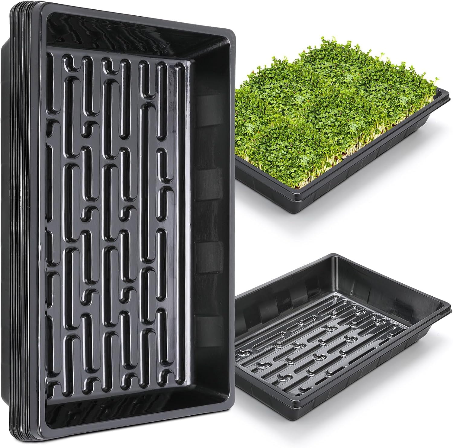 Upgraded 10 Pack 1017 Plant Growing Trays Seed Starting Tray ...