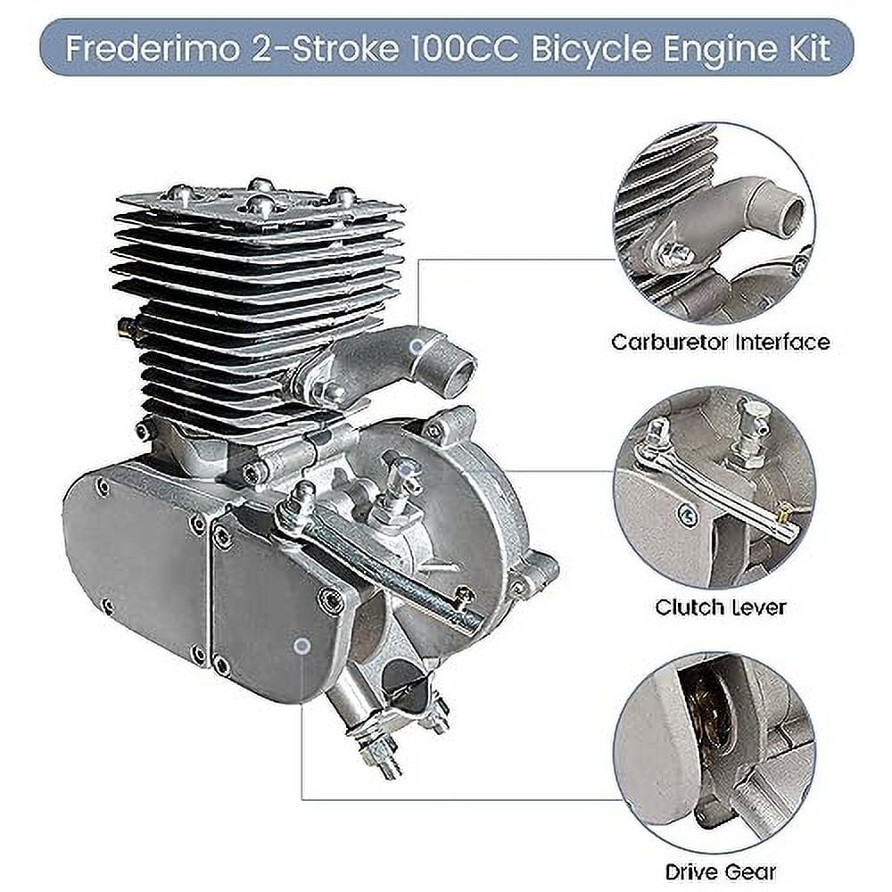 Upgraded 100cc Bicycle Engine Kit, 4 Stroke/2 Stroke Motorized Bike ...