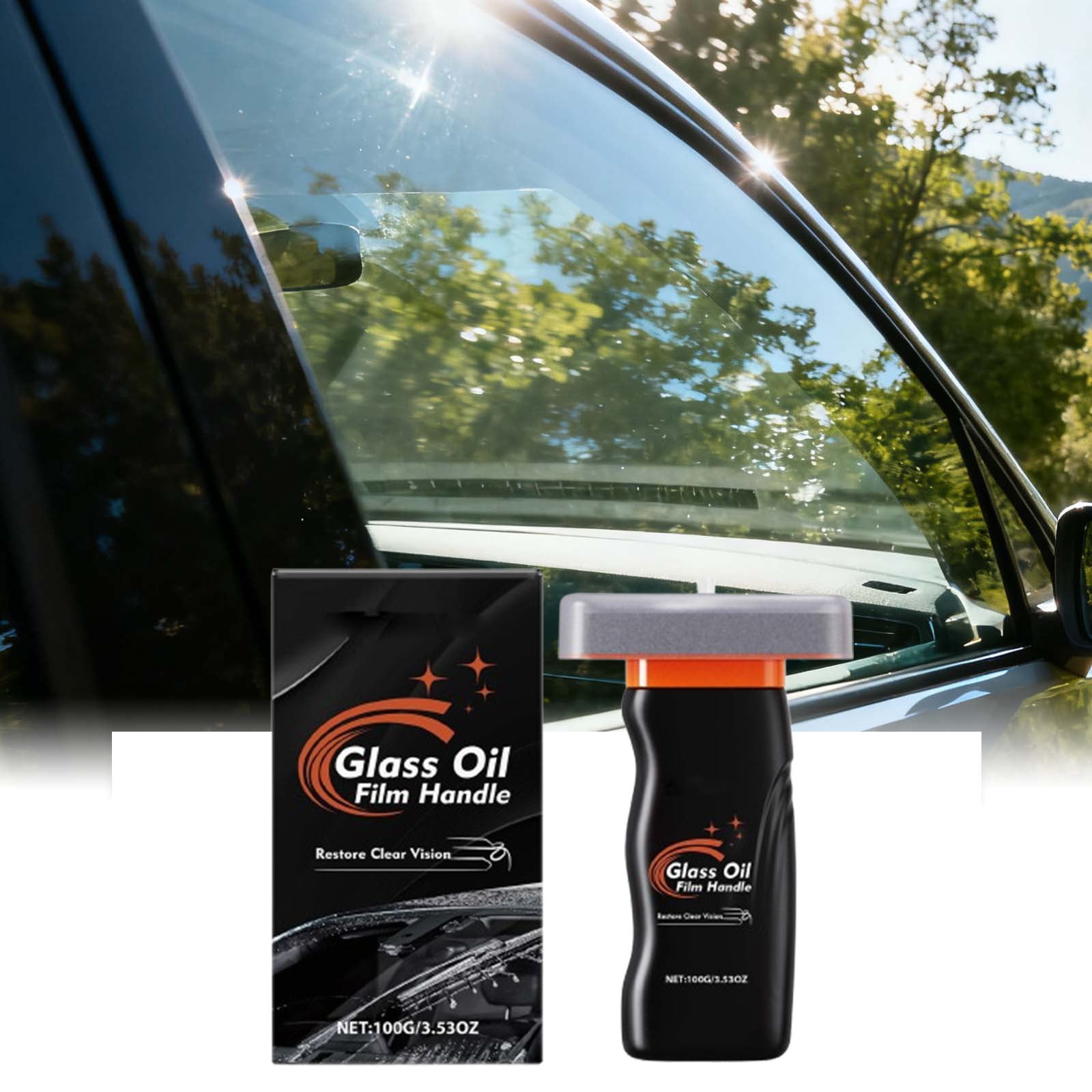 Upgraded 100ml Car Glass Oil-Film Remover With Built-In Brush ...