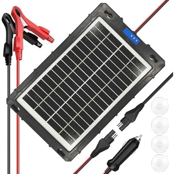Upgraded 10W 12V Solar Battery Charger & Maintainer – Built-in Smart ...