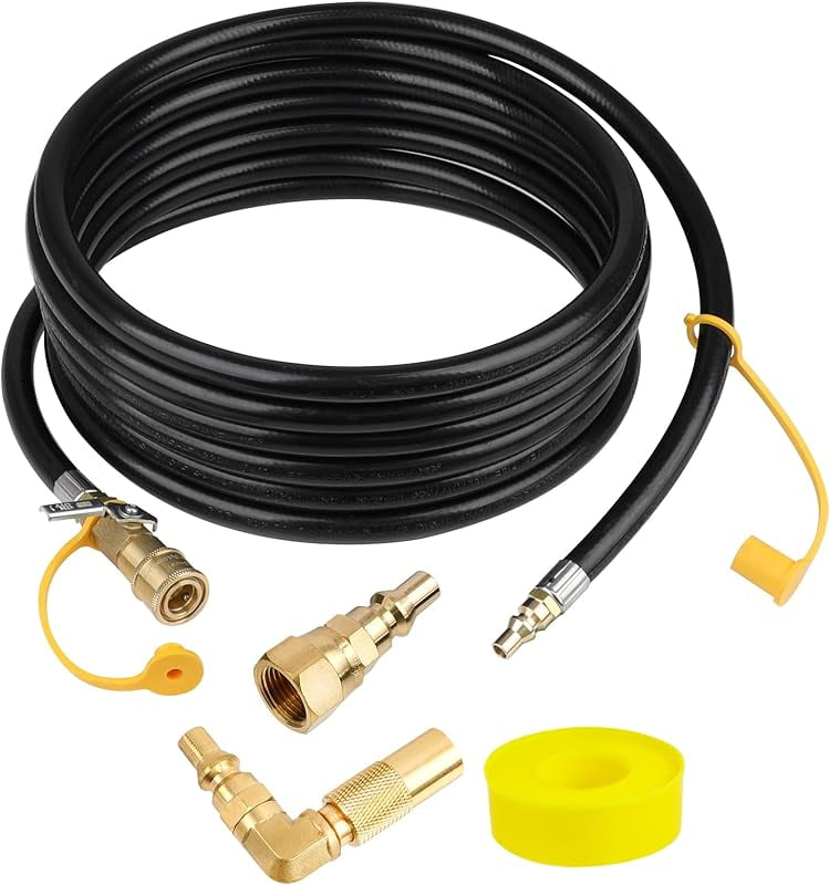 Upgraded 12FT RV Quick Connect Propane Hose for RV to Grill, Low ...