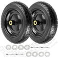 Upgraded 13" Flat Free Wheels For Cart Tires And Wheels 4.00-6 Solid ...