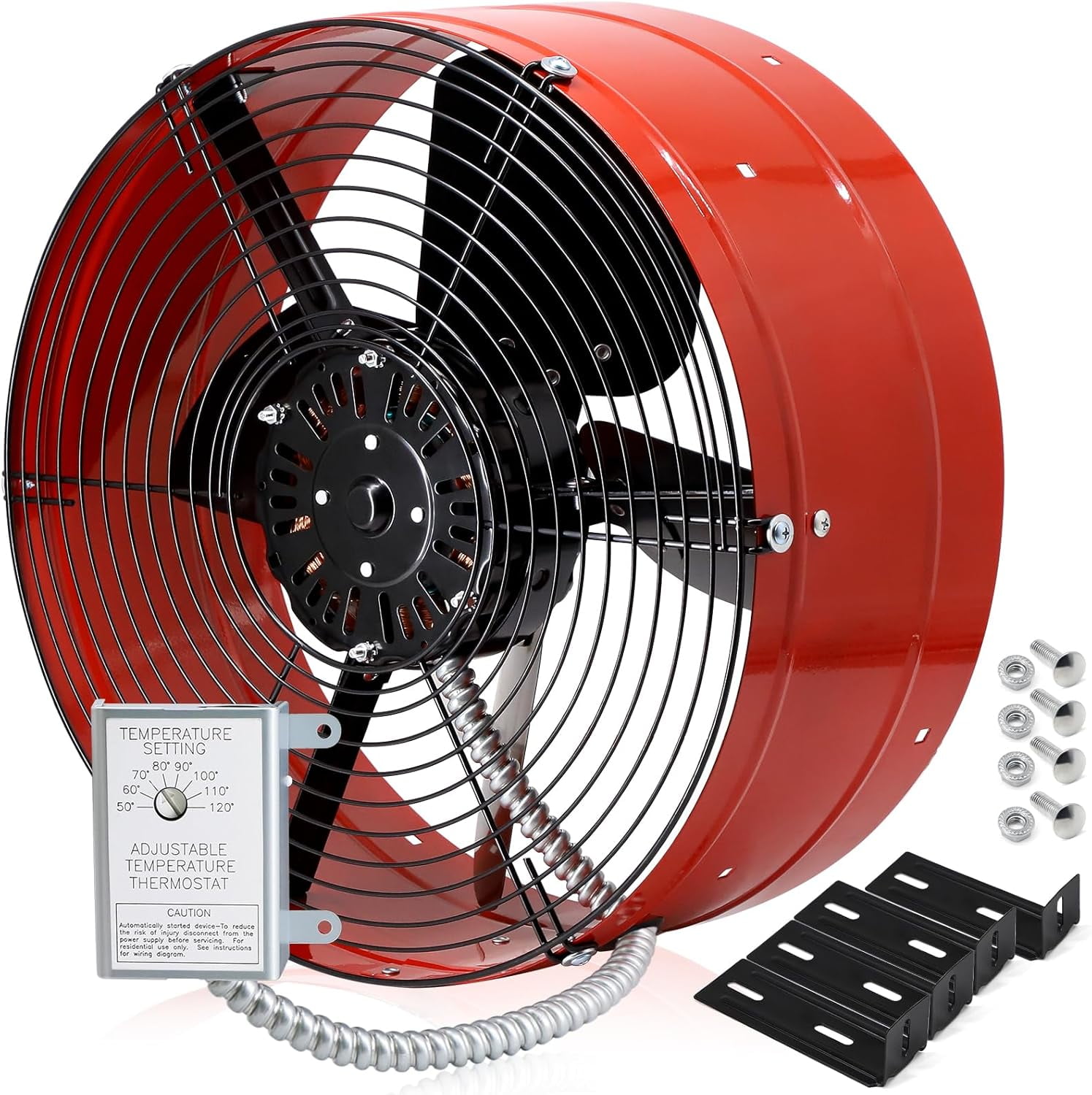 Upgraded 15 Inch Gable Vent Fan, 1300CFM 1850 SQF Low Noise Attic ...