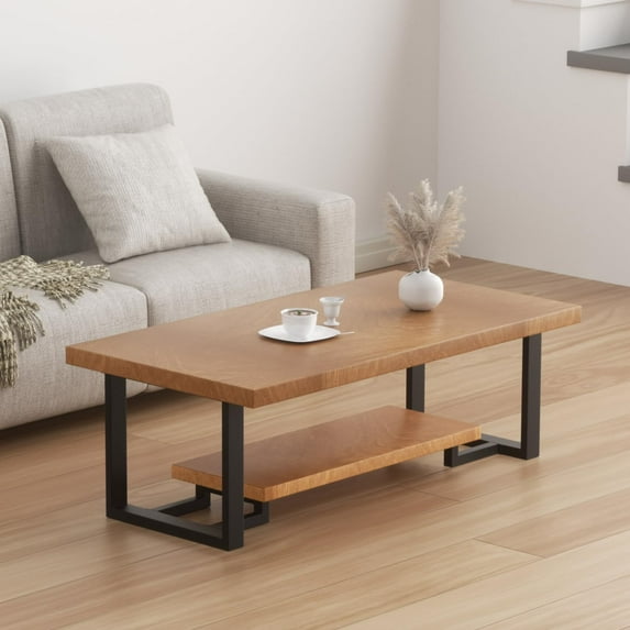 Upgraded 2 Tier Coffee Table Legs, Square Metal 16 Inch Height 18 inch ...