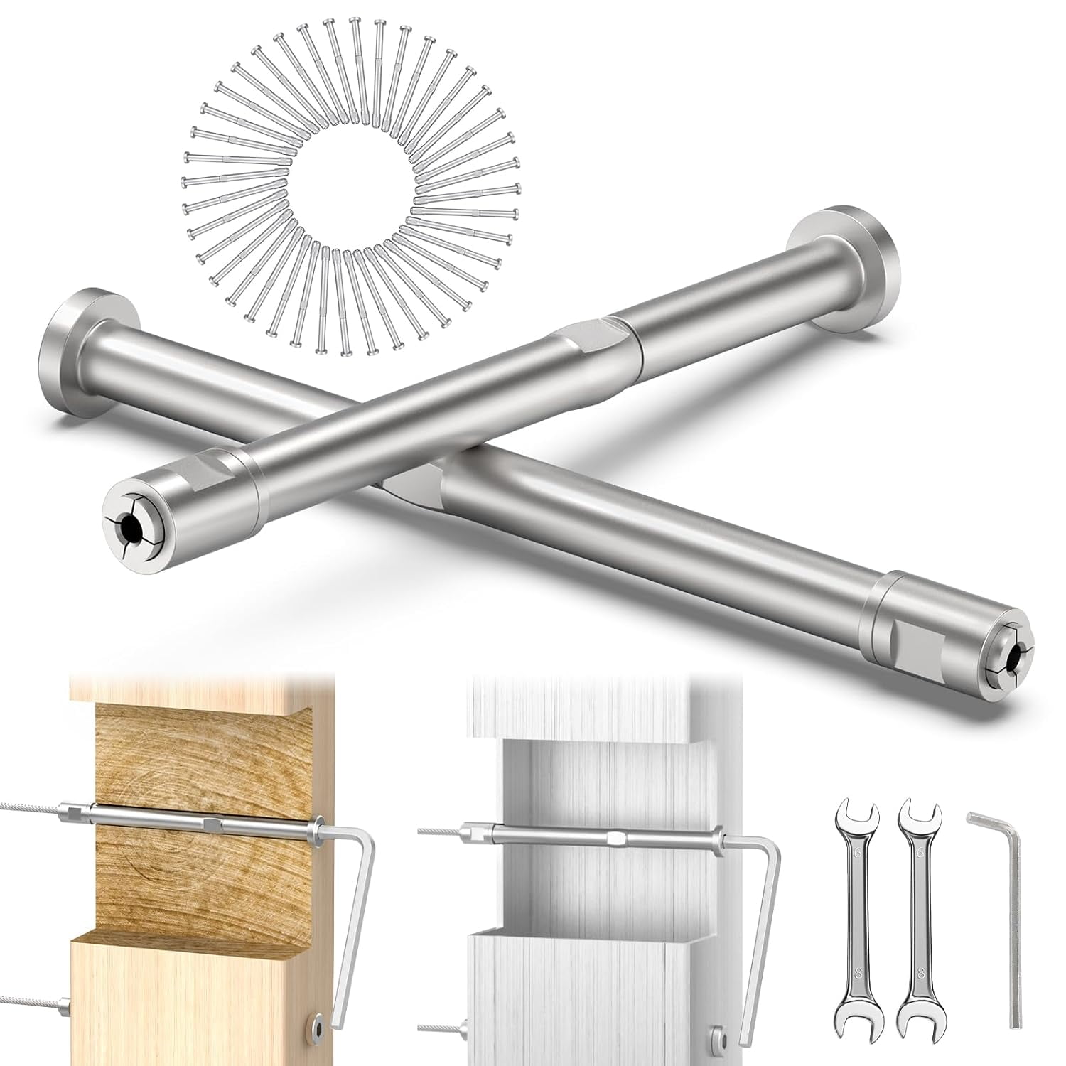 Upgraded 20 Pack 1/8" Swageless Cable Railing Kit with Swageless ...