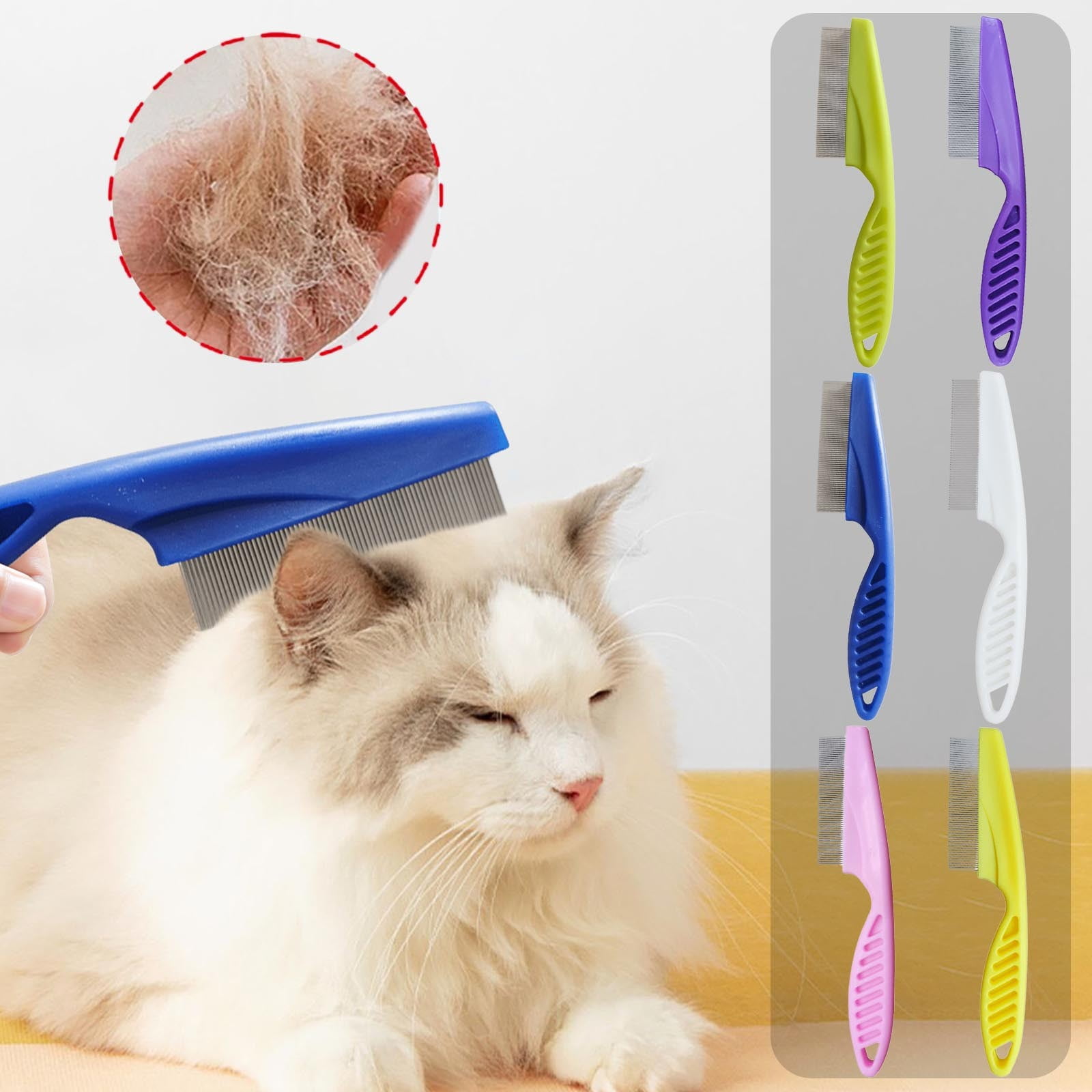 Upgraded 2024 Dog Grooming Comb: Multifunctional Stainless Steel Pet ...