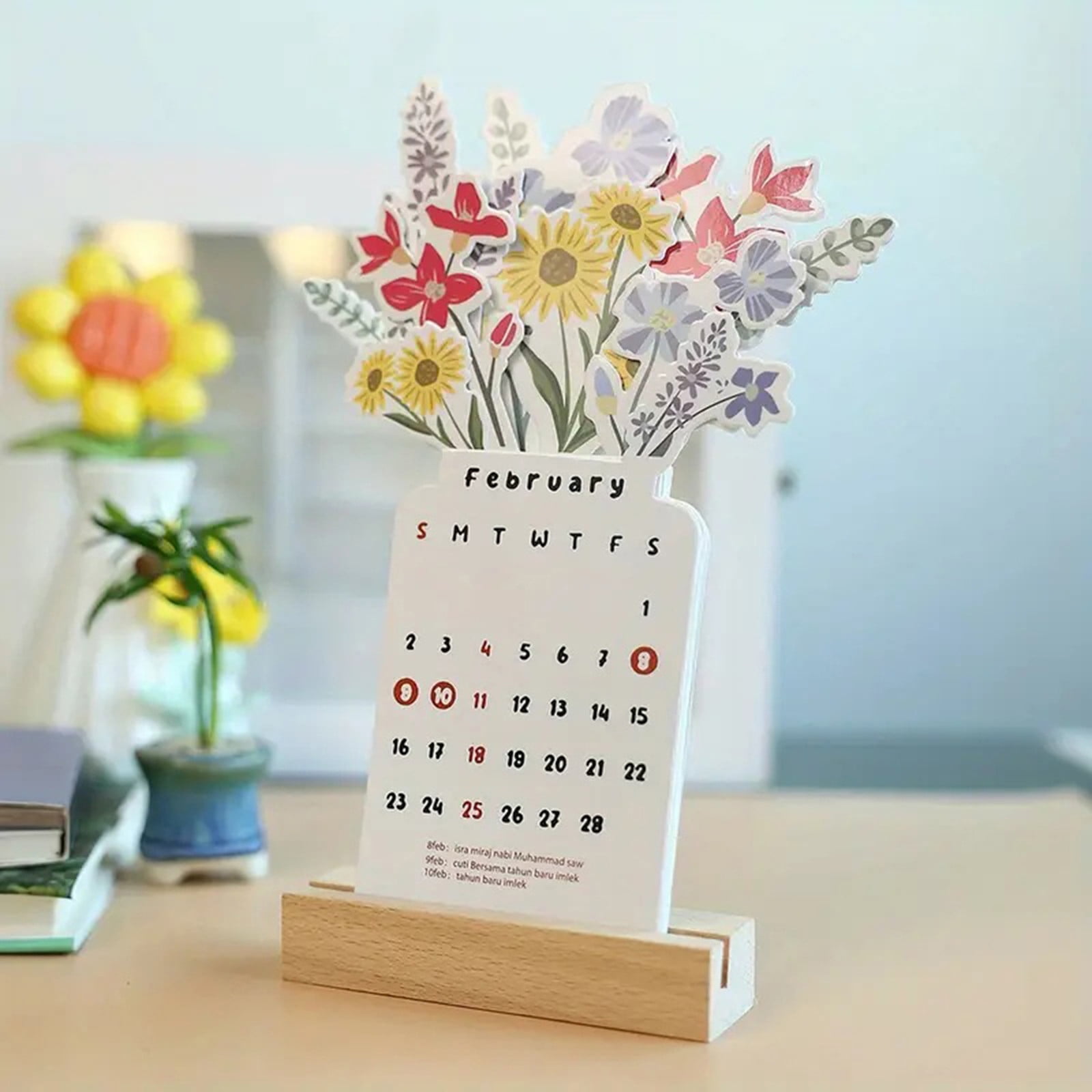 Upgraded 2026 Bloomy Flowers Desk Calendar Z - Walmart.com