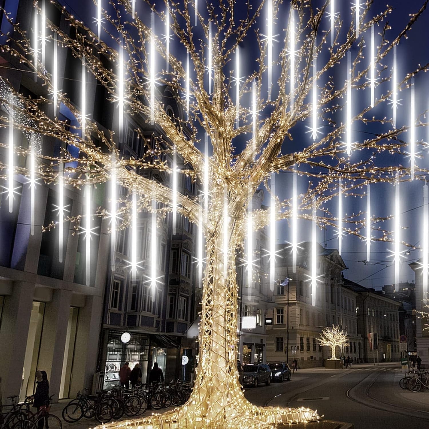 Upgraded Icicle Christmas Lights, Meteor Shower Rain Lights for ...
