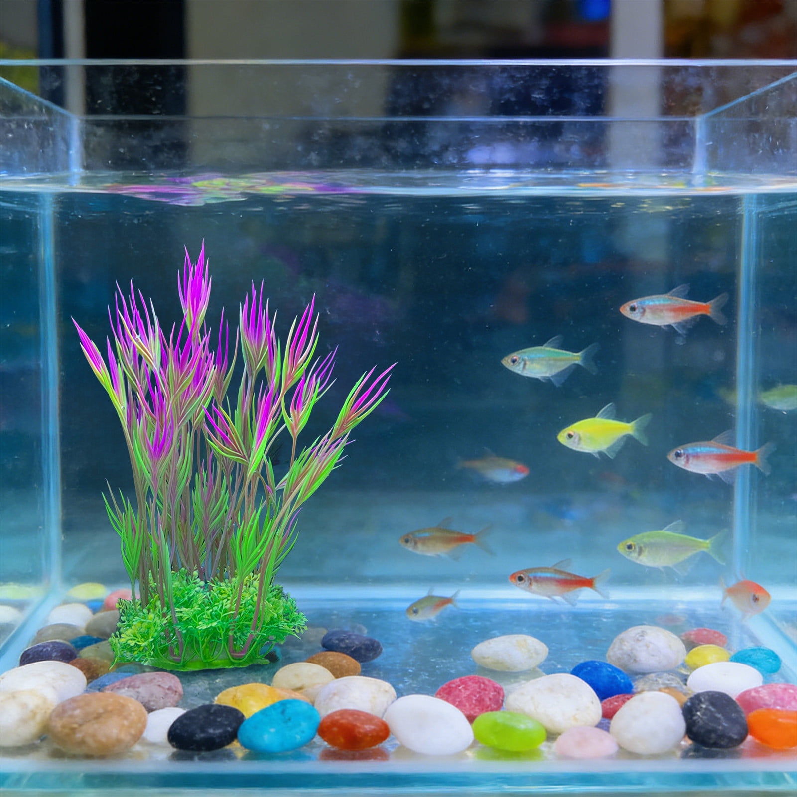 Upgraded 2pc Plastic Aquatic Plants Fake Seaweed Are Suitable For ...