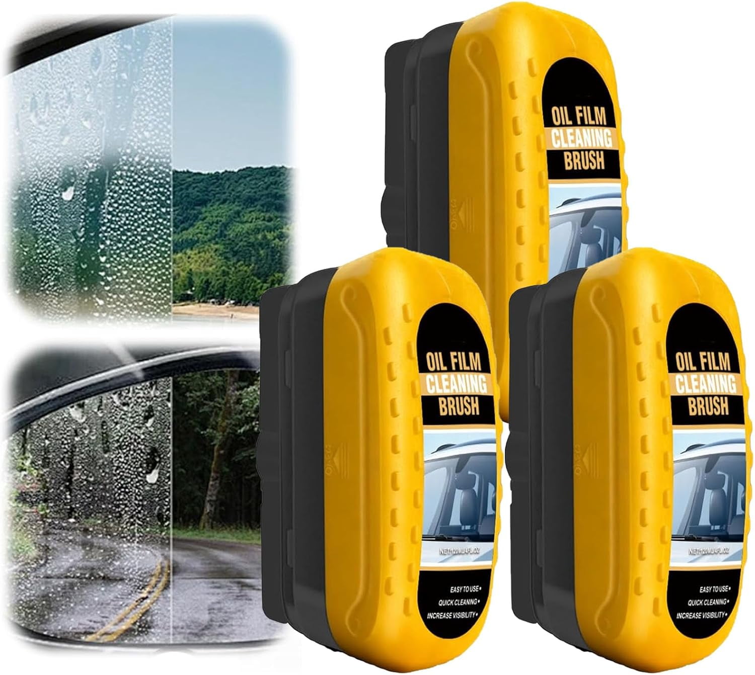 Upgraded 3.0 Windshield Oil Film Remover, Anti-Fog Glass Cleaner ...
