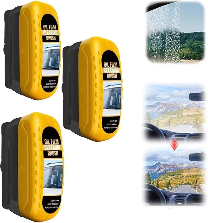 Upgraded 3.0 Windshield Oil Film Remover, Universal Glass Cleaning Wipe ...
