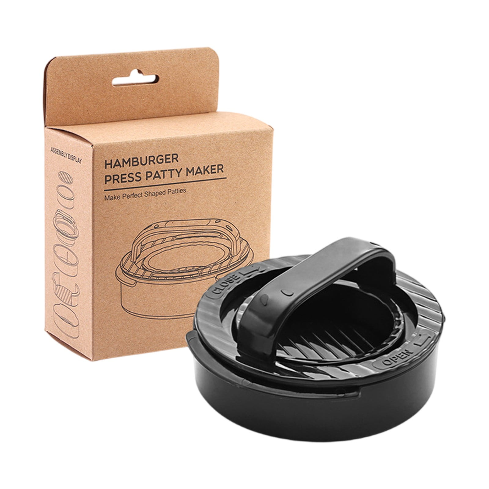 Upgraded 3 in 1 Non-Stick Hamburger Press Patty Maker, Durable Burger ...