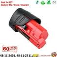 Upgraded 3.5Ah 12V M12 Batteries Replace for Original M12 Battery ...