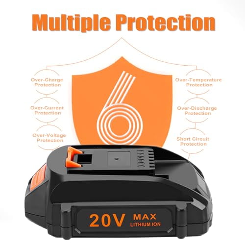 Upgraded 3.5Ah WA3525 20V Battery Replacement for WORX Battery 20V ...