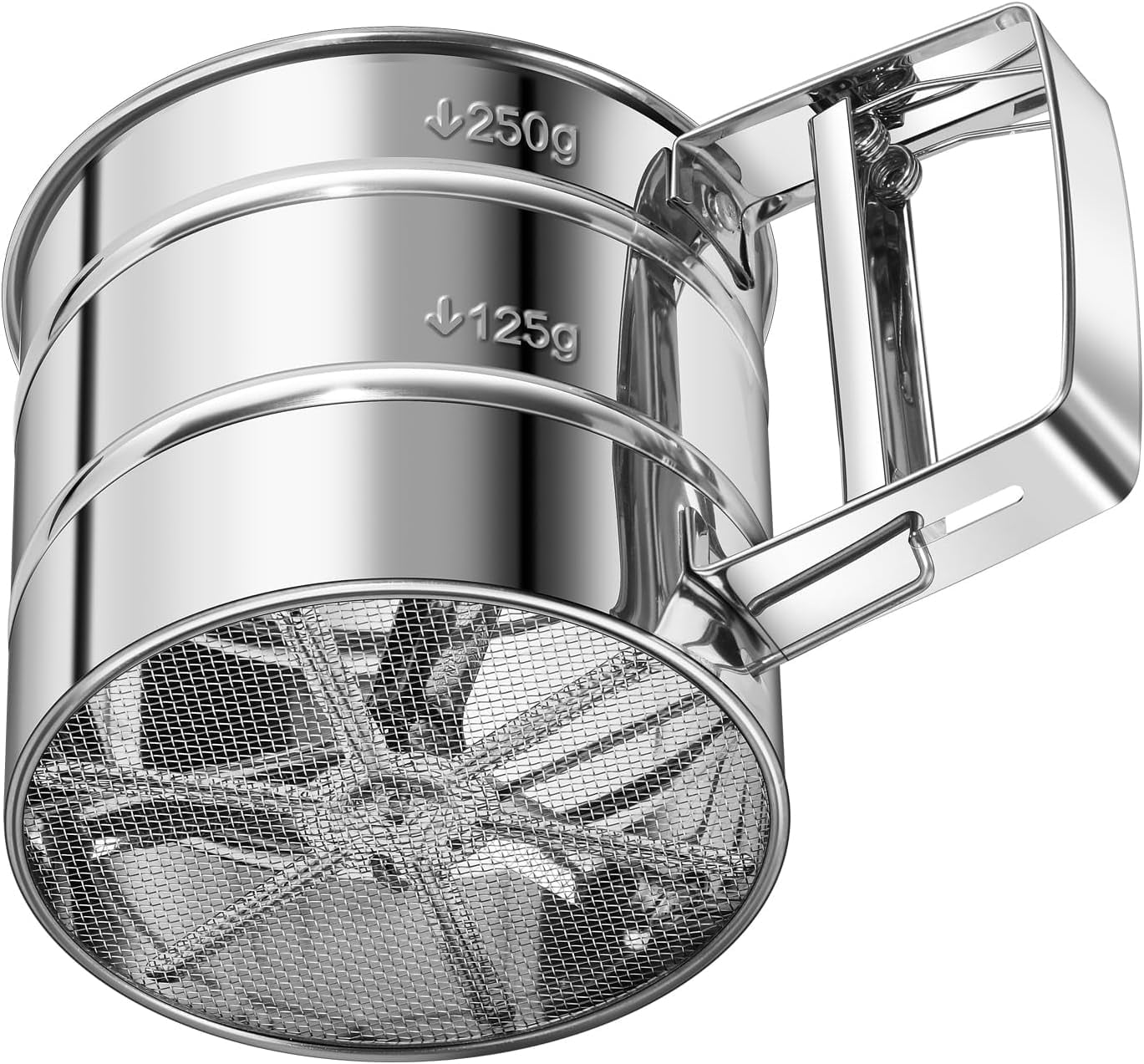 Upgraded 3-Cup Flour Sifter for Baking,3-in-1 One-Hand Press Flower ...