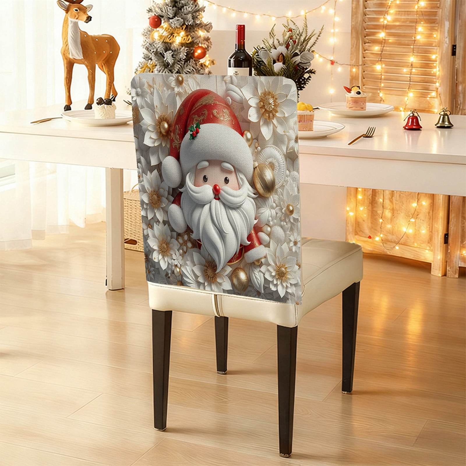 Upgraded 3 D Style Christmas Chair Covers Are Suitable For Home And ...