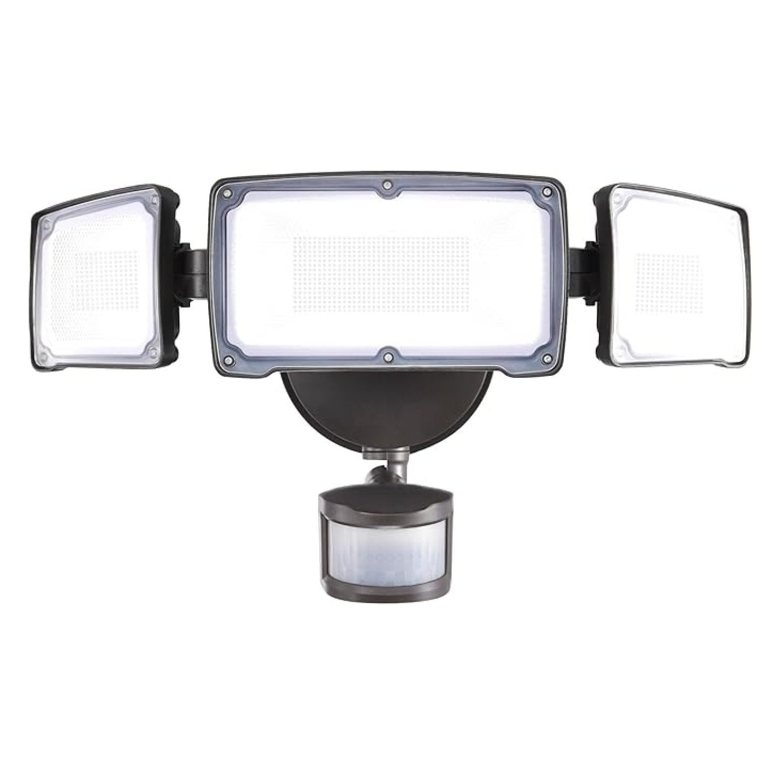 Upgraded 3 Head LED Security Lights with Sensor, 40W, 3800LM, Security ...