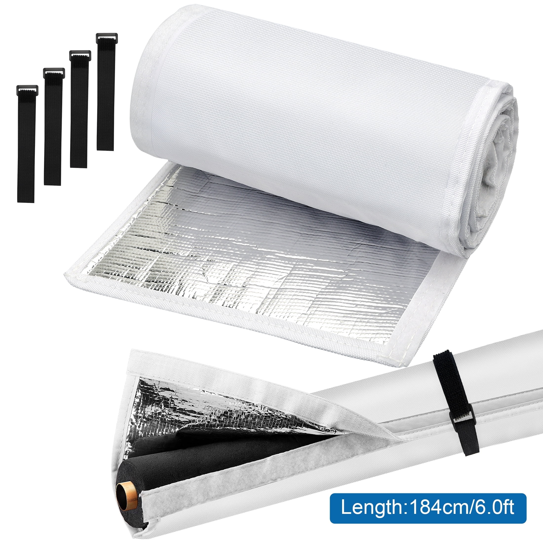 Upgraded 3-Layer HVAC Copper Pipe Insulation Cover, 72 x 10.2" 600D ...