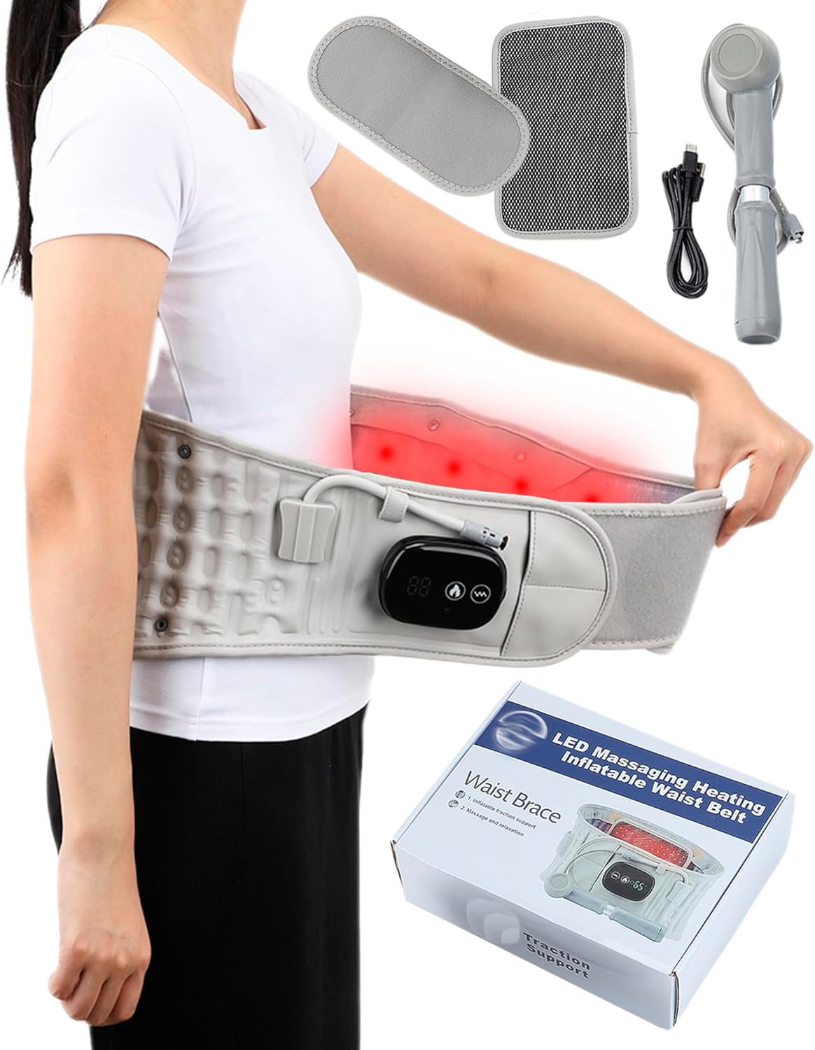 Upgraded 3-in-1 Lupps Back Therapy Belt Cordless 2025 New Inflatable ...